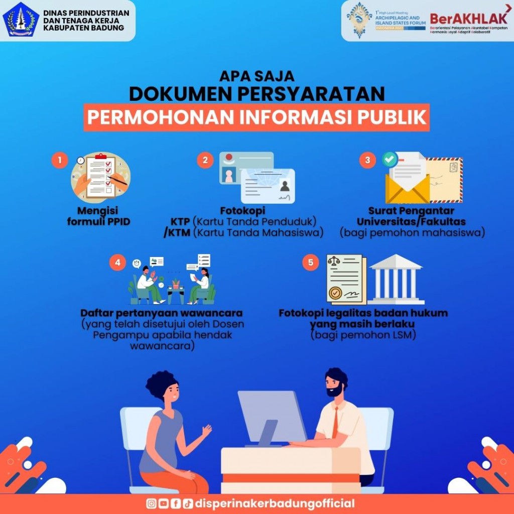 Dokumen persyaratan permohonan informasi publik | Disperinaker Badung