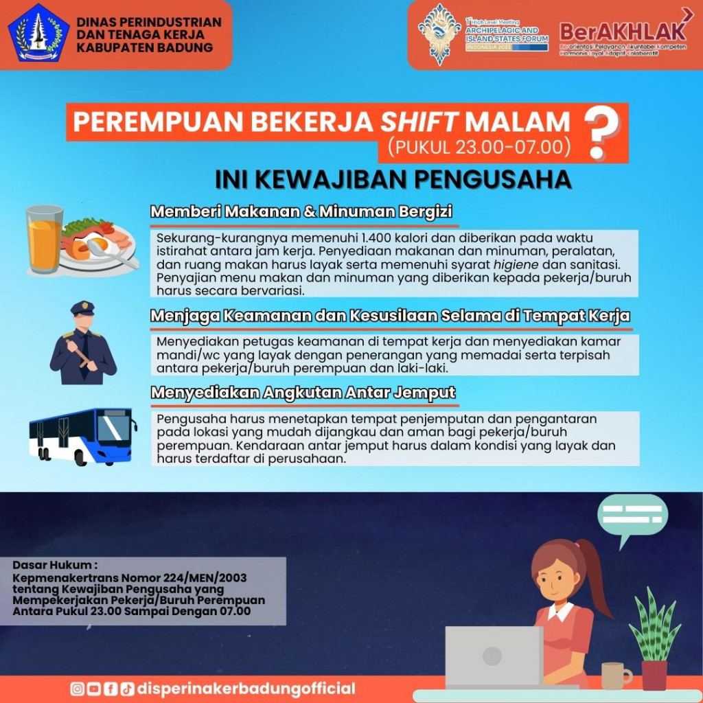 Perempuan Bekerja Shift Malam | Disperinaker Badung