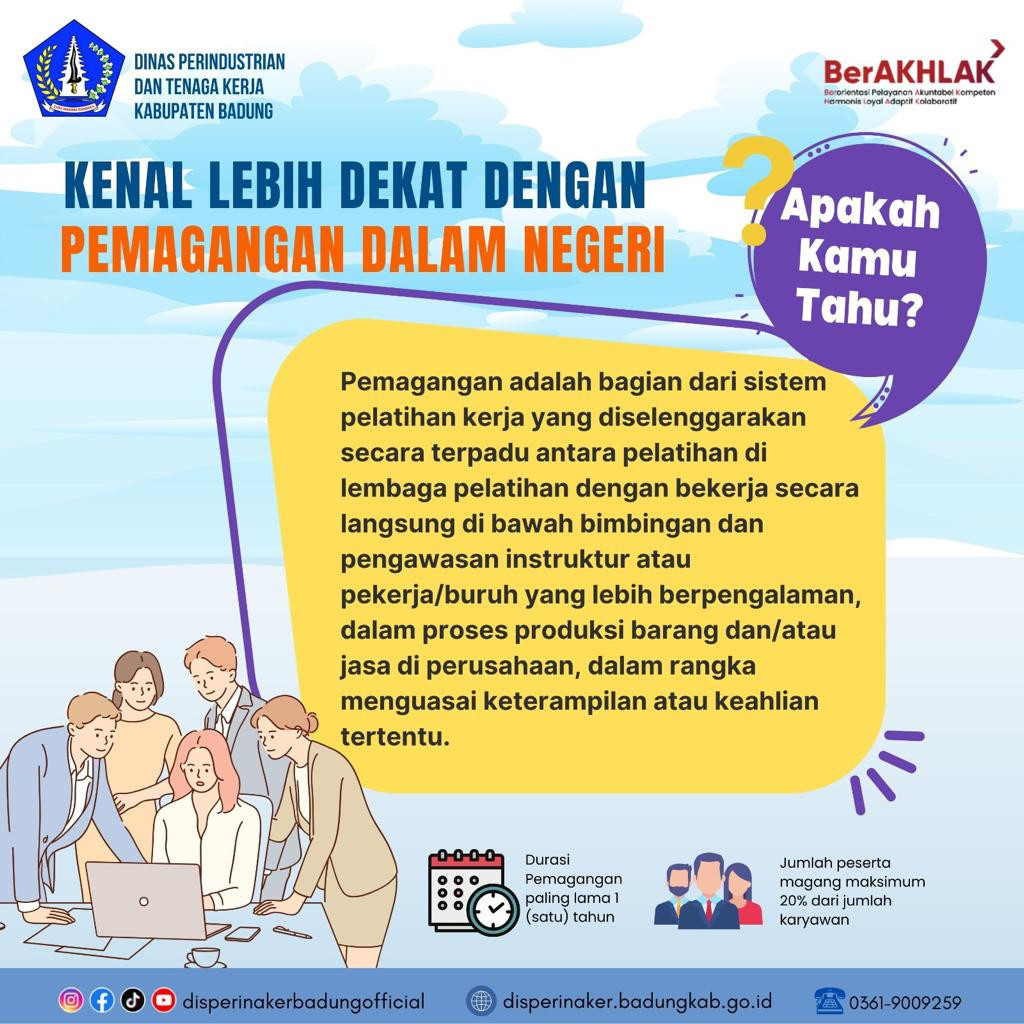 Akrab dengan kata magang atau pemagangan?? | Disperinaker Badung