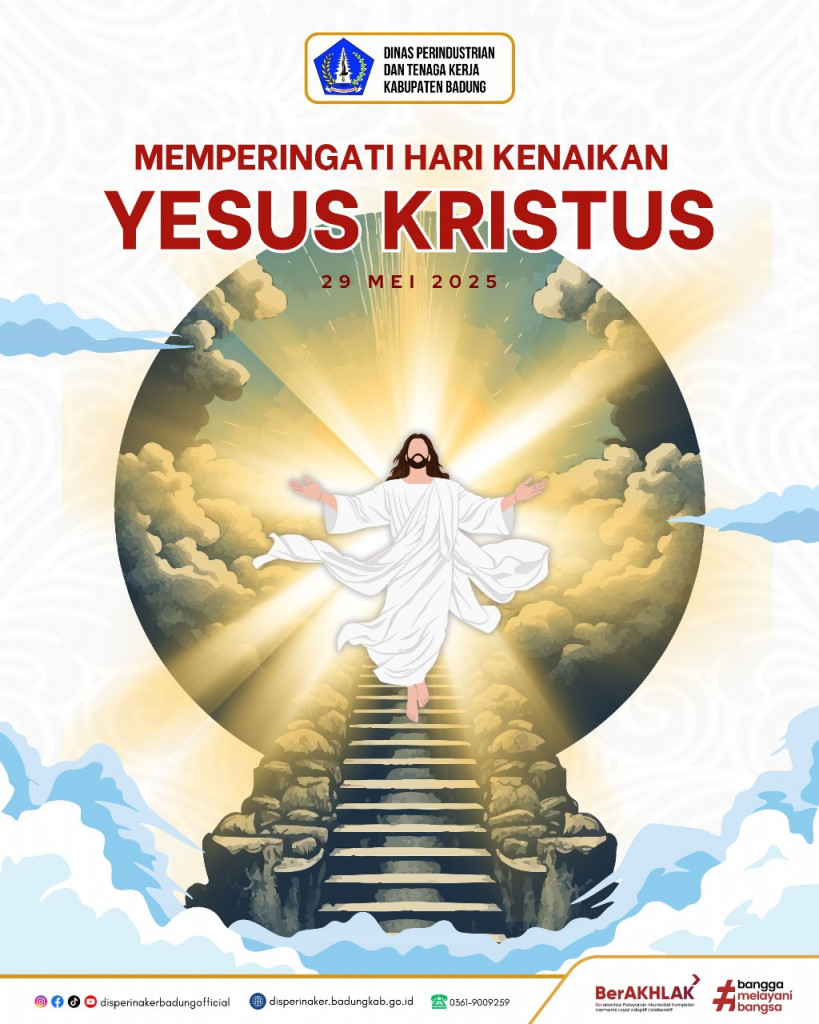 Memperingati Hari Kenaikan Yesus Kristus. | Disperinaker Badung